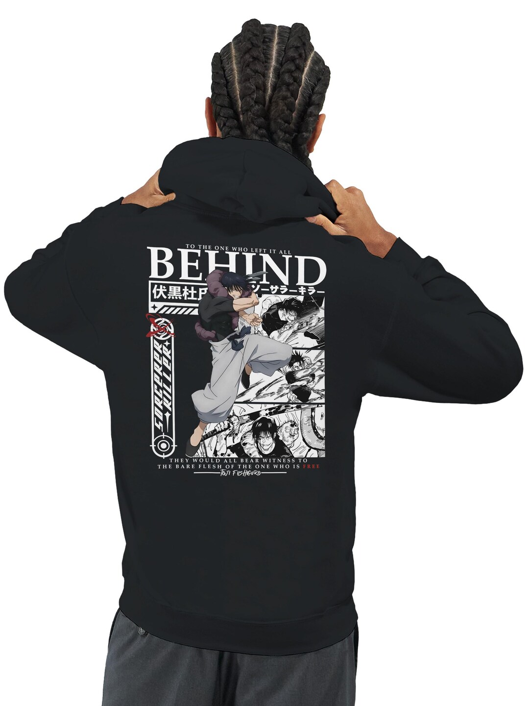 Jujutsu Kaisen Hoodie, Jujutsu Kaisen X Toji Fushiguro, JJK Hoodie ...