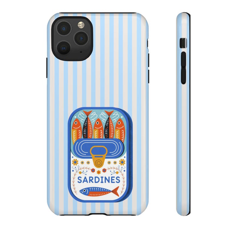 Cute Sardine Tin Phone Case Pink Striped Aesthetic iPhone Case Beachy ...