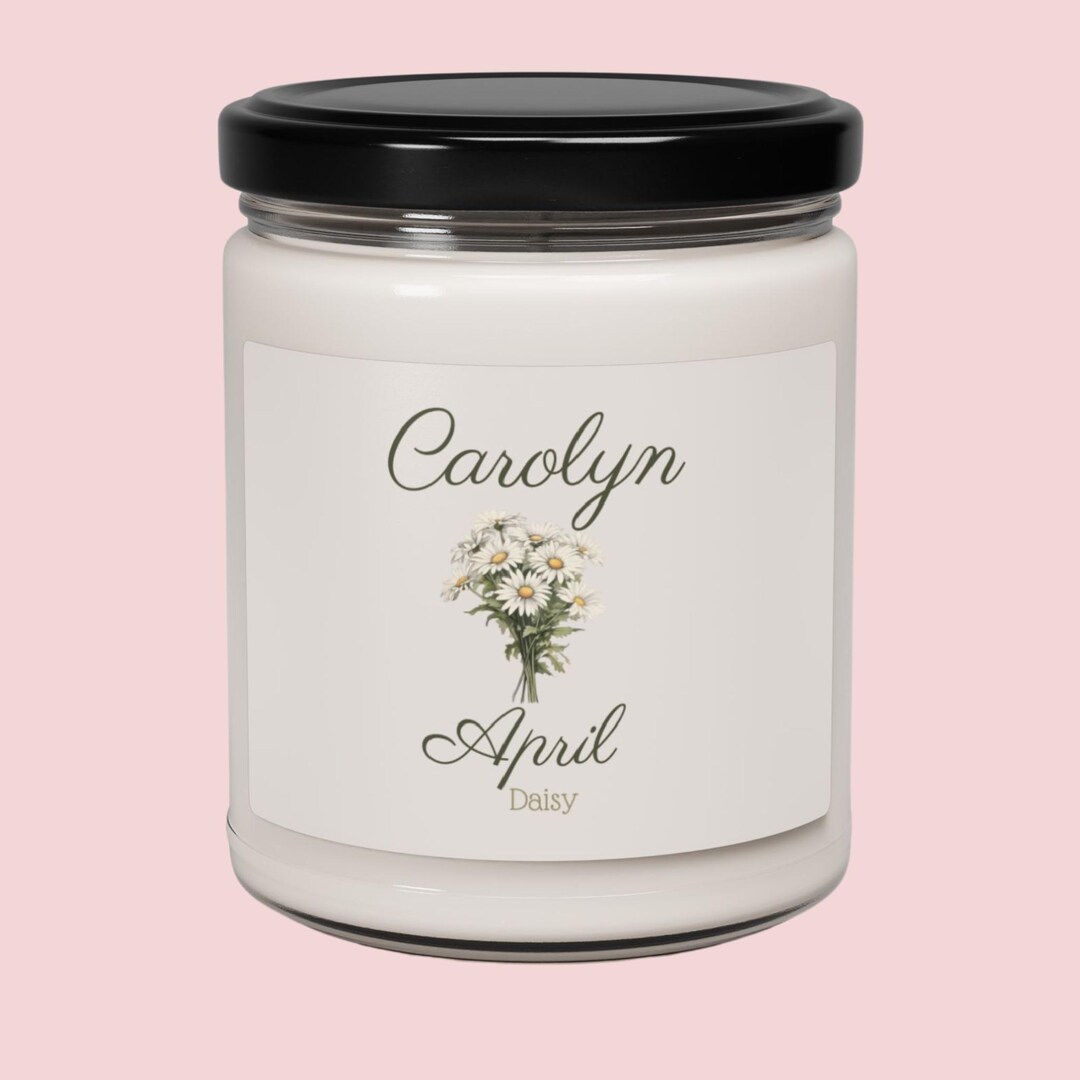 April Birth Flower Scented Candle, Custom-gift-for Her, Candle-gifted ...