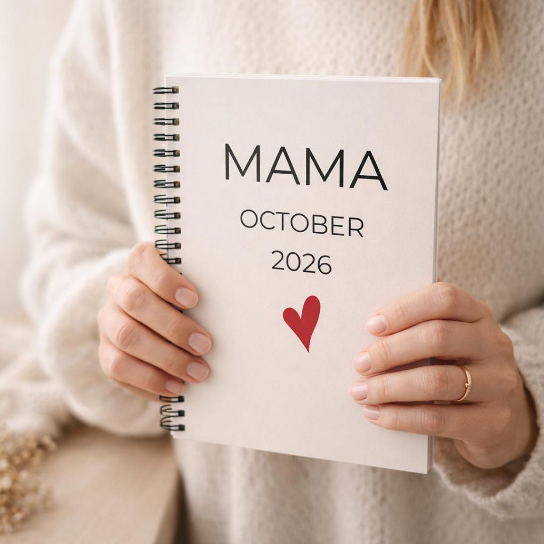 Custom Notebook With Name, Personalized Baby Journal, Baby Due Date ...