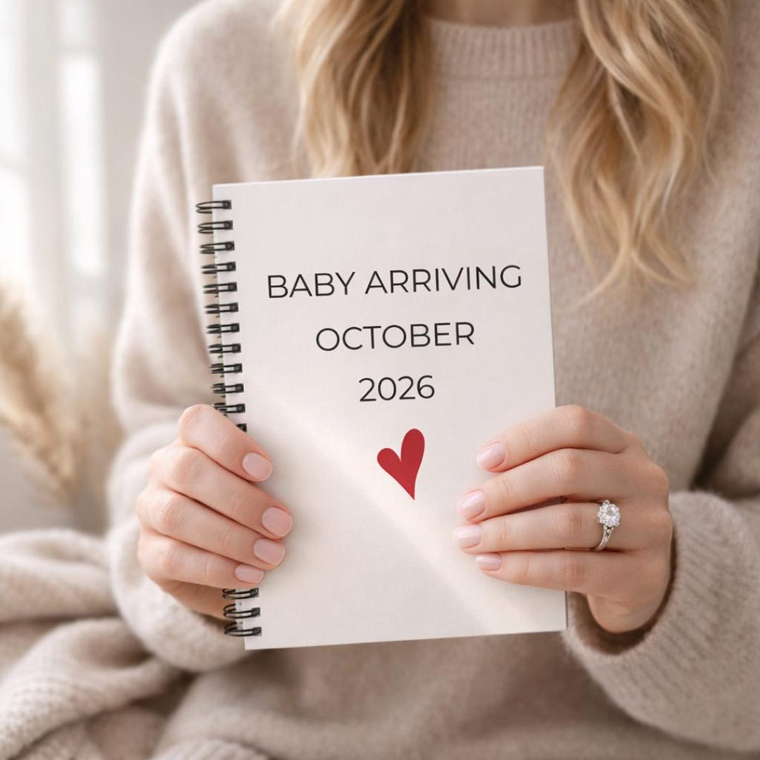 Custom Baby Notebook, Personalized Baby Journal, Baby Due Date Journal ...
