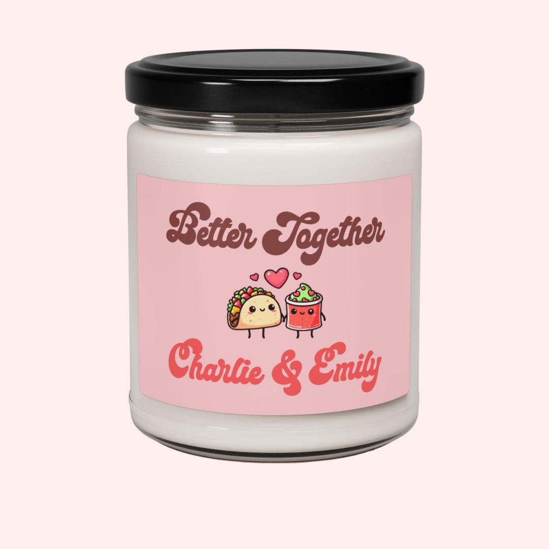 Personalized Scented Candle, Taco and Guacamole, Gift For-best Friend ...