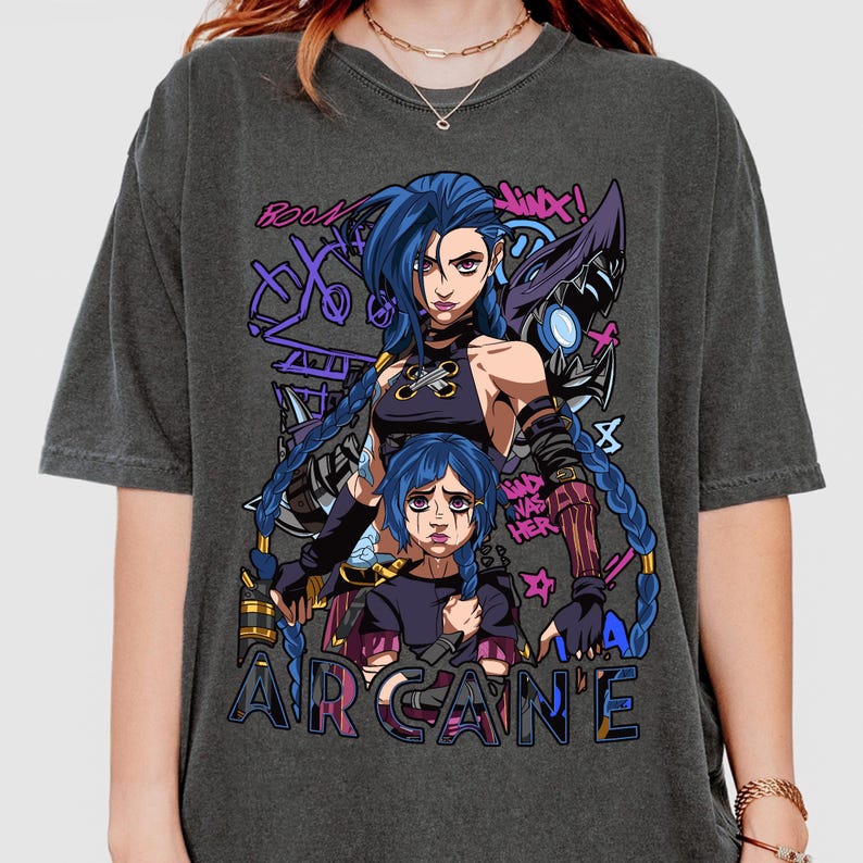 Jinx Arcane Png, Gaming Png, LOL Png, Gaming Legend Apparel Png, Game ...