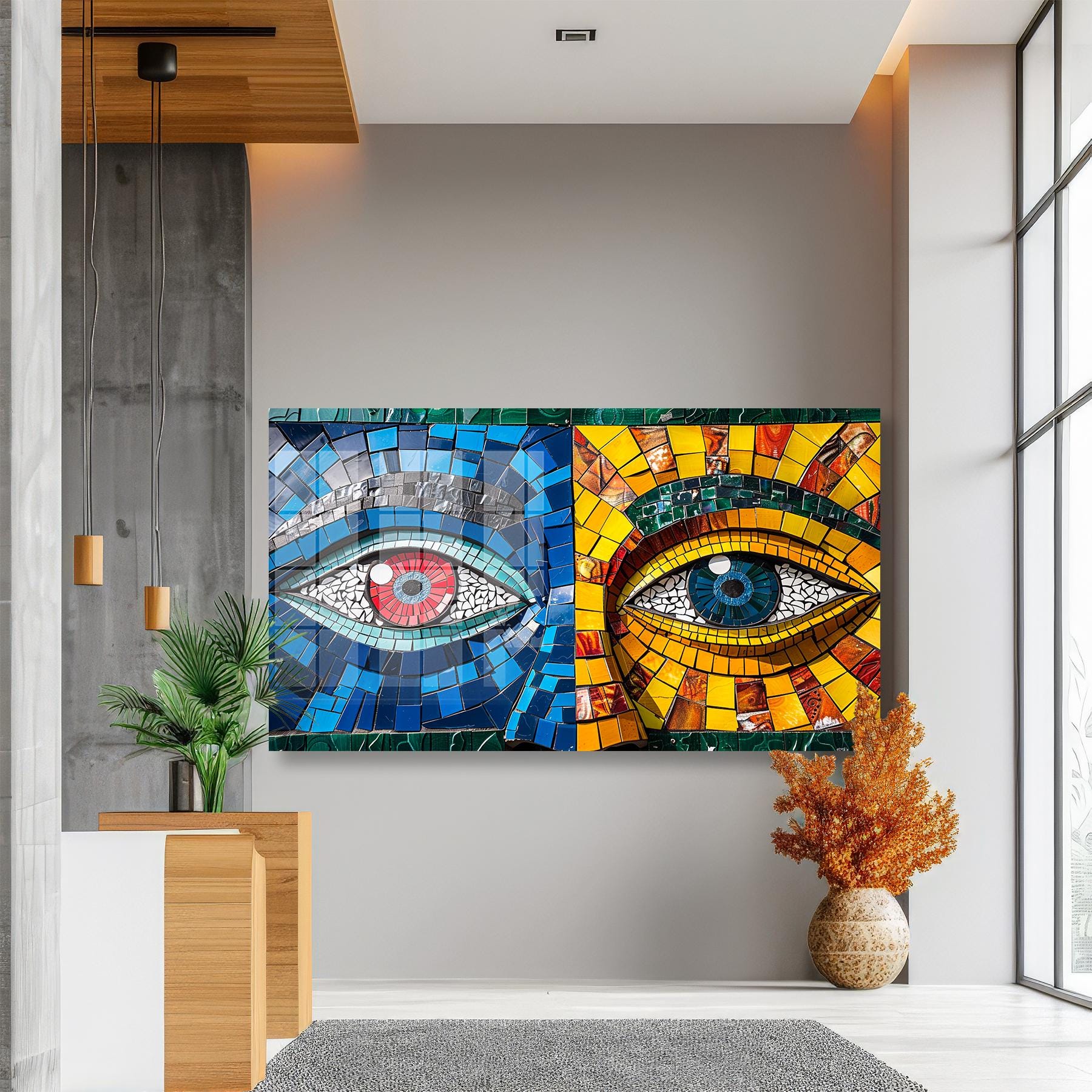 Tempered Glass Wall Art: Stained Glass Style Home Decor - Etsy