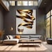 Golden Face Profile Glass Wall Art: Modern Home Decor - Etsy