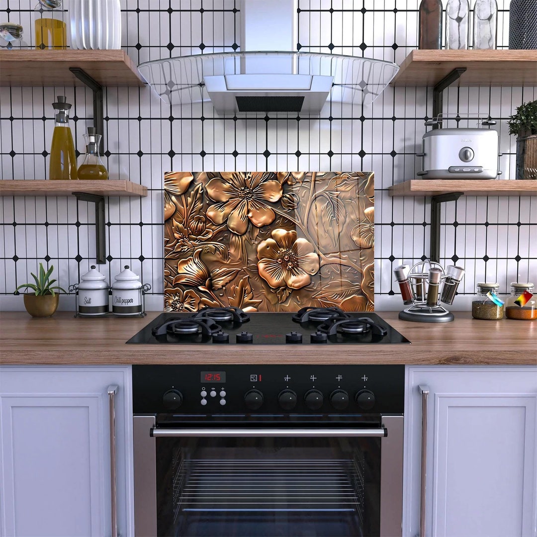 Tempered Glass Backsplash, Kitchen Backsplash Tiles, Stove Backsplash ...