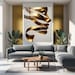 Golden Face Profile Glass Wall Art: Modern Home Decor - Etsy