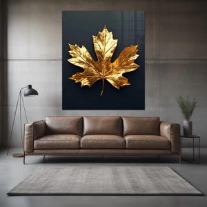 Maple Leaf Wall Art, Tempered Glass Wall Art, Glass Printing, Glass ...