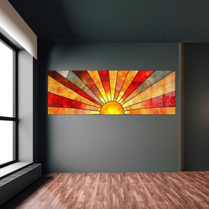 Sunrise Panoramic Tempered Glass Wall Art: Extra Large Panoramic ...