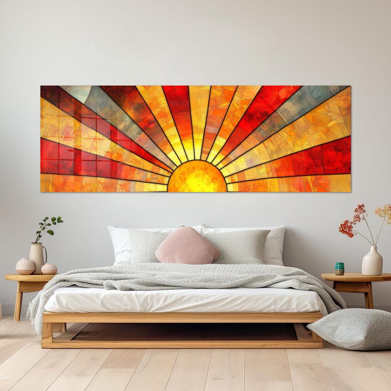 Sunrise Panoramic Tempered Glass Wall Art: Extra Large Panoramic ...