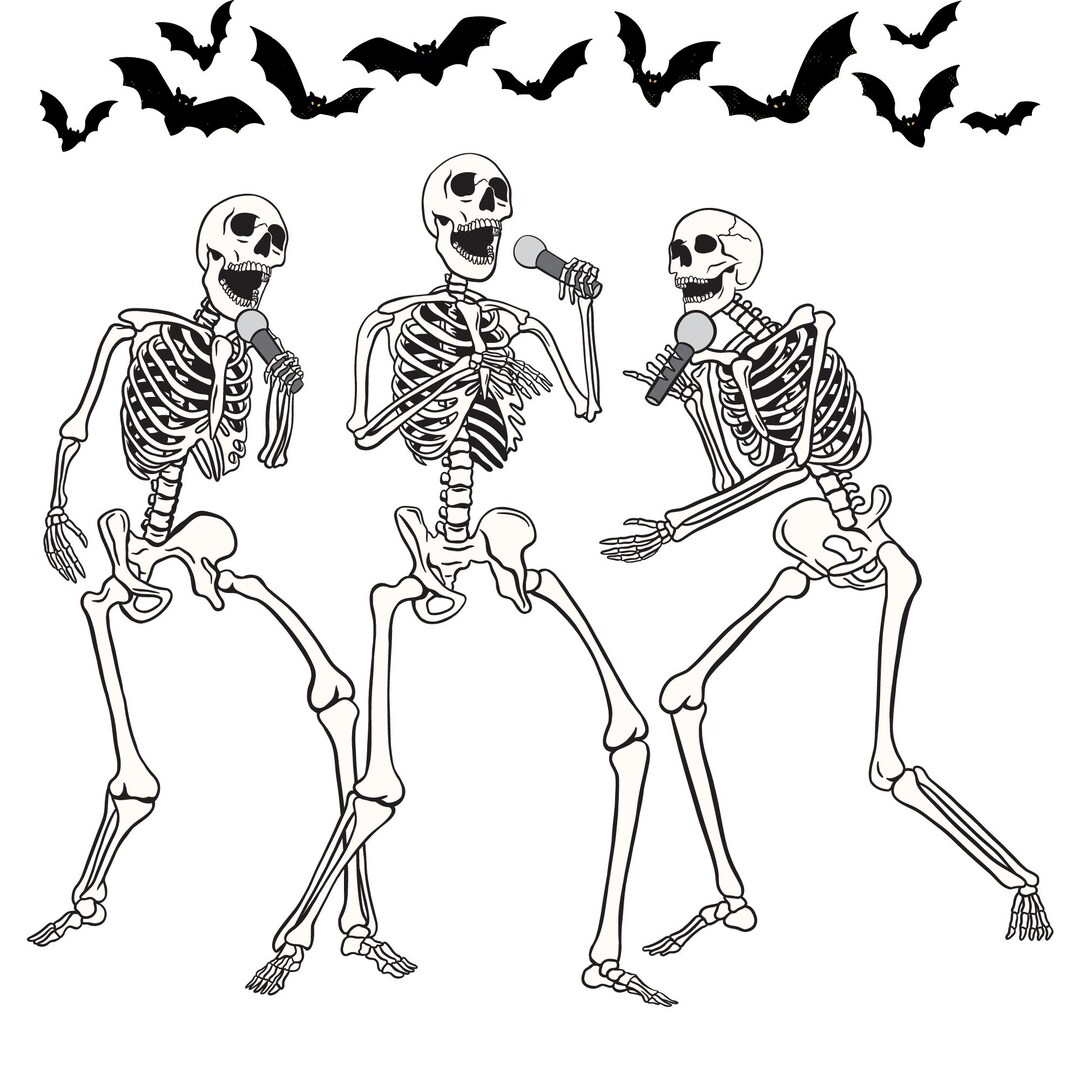 Singing Skeletons SVG - Etsy