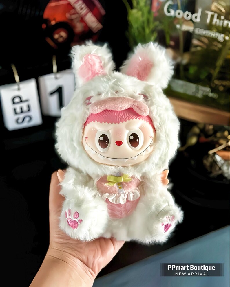 Labubu Plush Toy Collection Bunny, Puppy, Bear & More Hand-painted Face ...