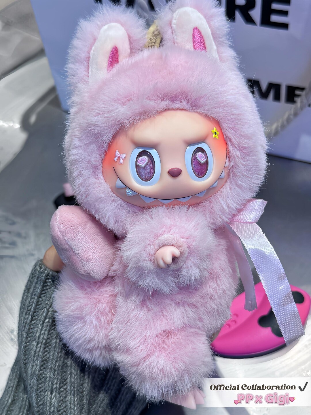 Labubu the Monsters Teddy Bear Series - Strawberry Mousse 18cm Vinyl ...