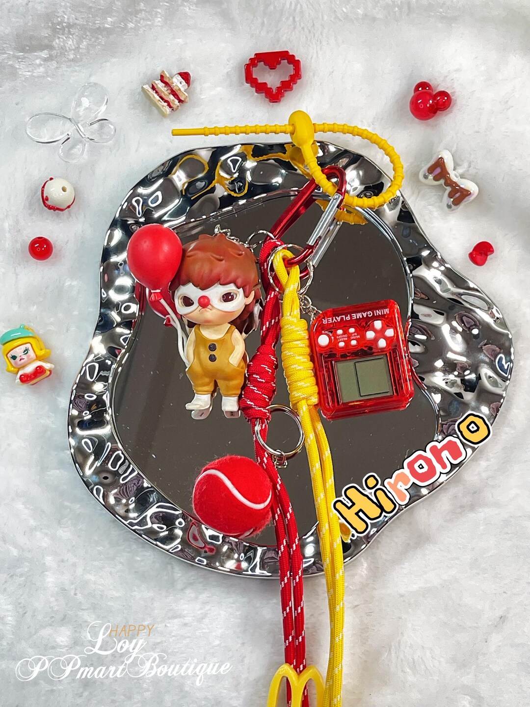 Hirono Little Mischief Bag Charm Unique Red & Yellow Accessories With ...