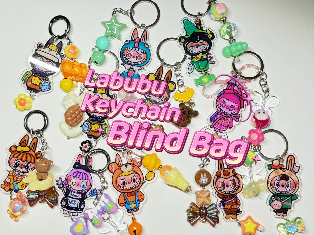 Labubu Acrylic Keychain Blind Bag/ Mystery Bag 12 Unique Designs With ...