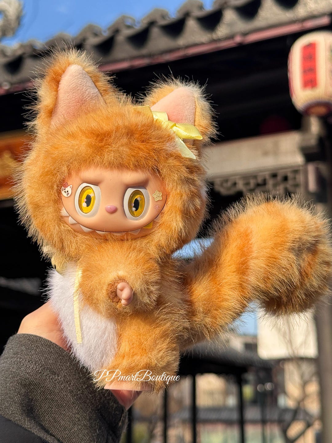 Labubu the Monsters Cat Series - Orange Tabby, Ginger Tabby Fur 18cm ...