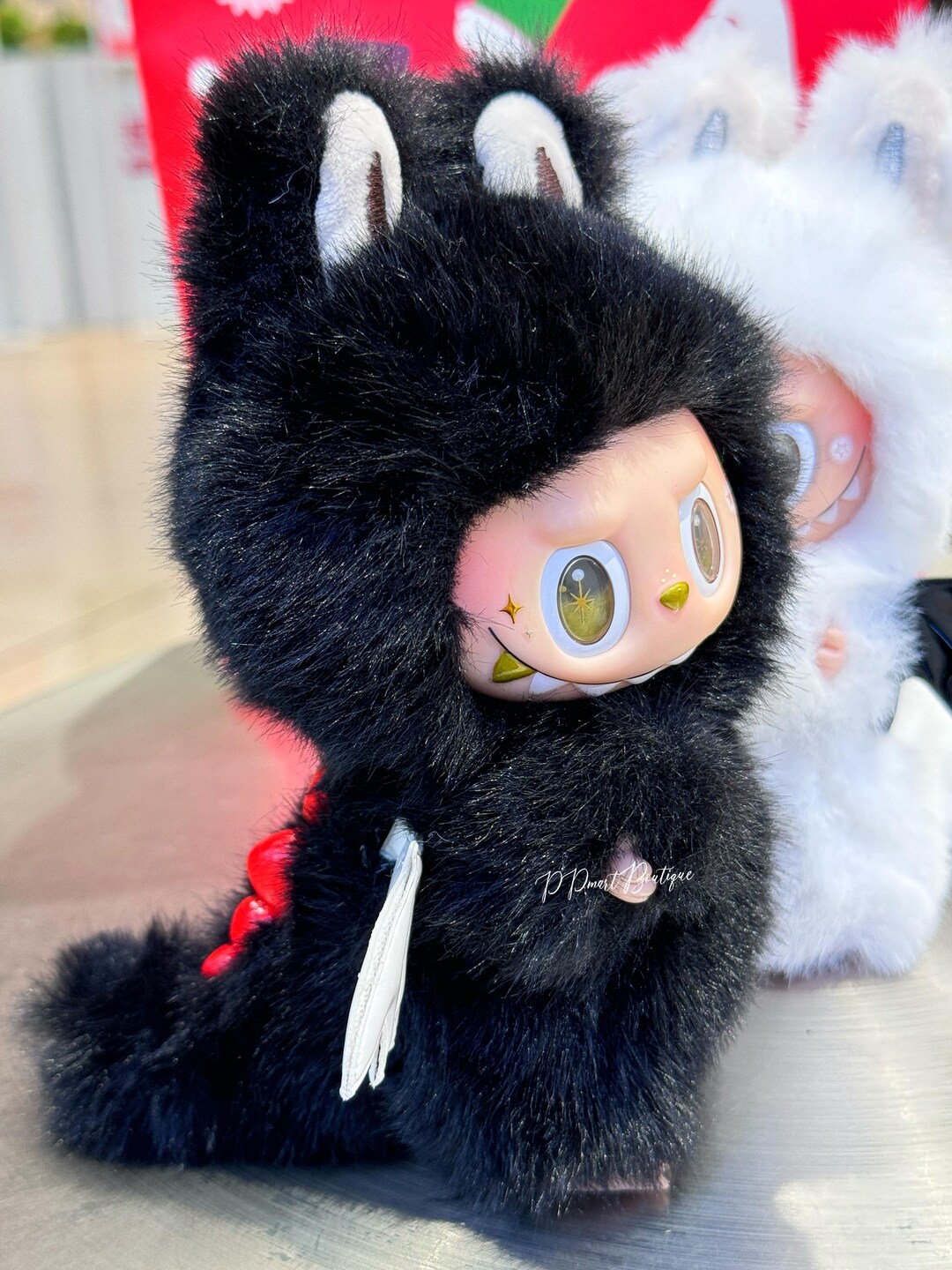 Labubu the Monsters Zimomo - Obsidian Drake, Lustrous Black Fur, 18cm ...