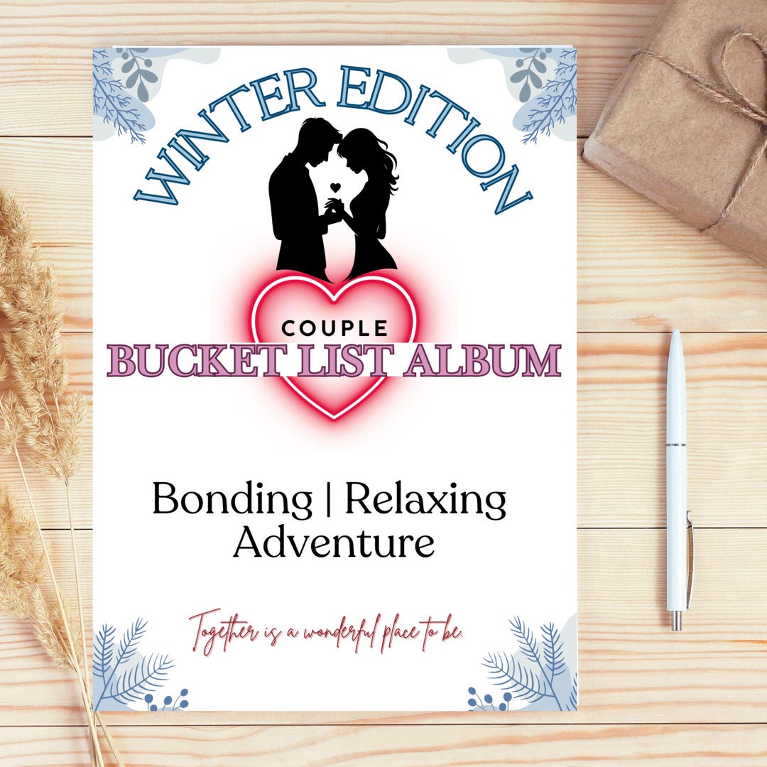 Printable Couple Bucket List Album Personalised Bucket List Couple ...