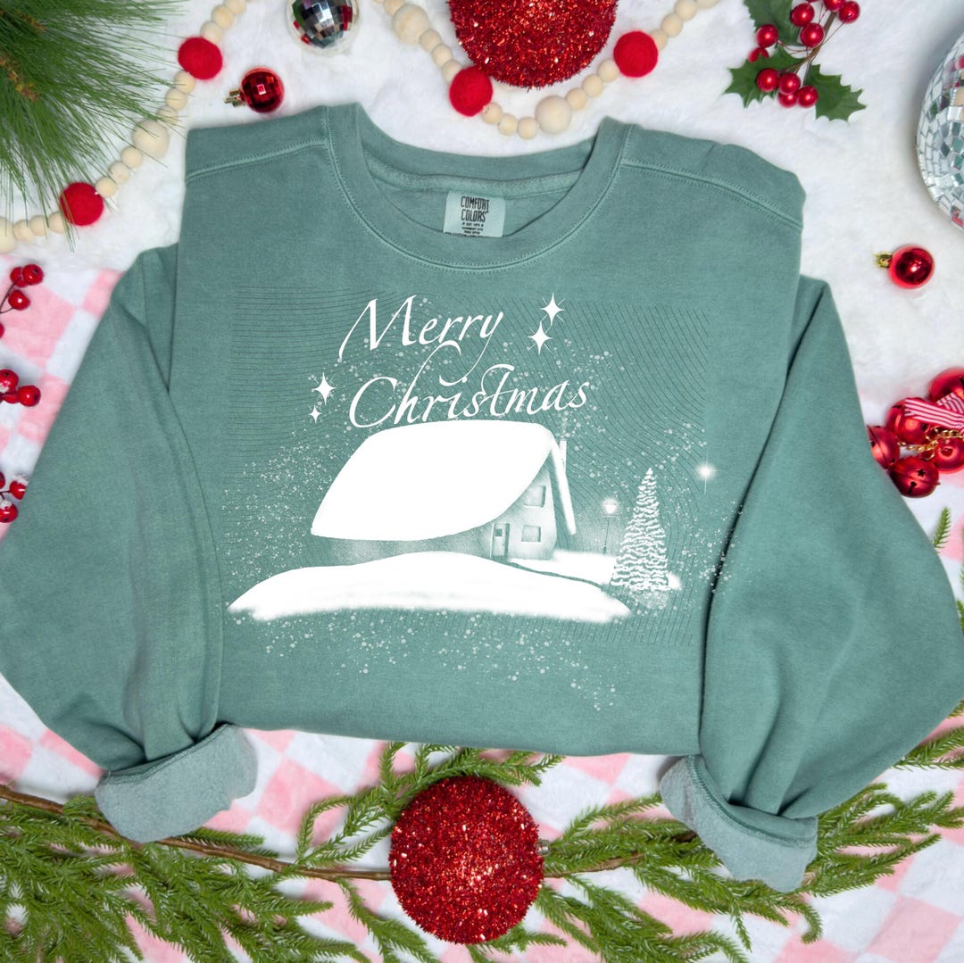 Merry Christmas Snow Spray Design White, PNG, Transfer, DTF, - Etsy