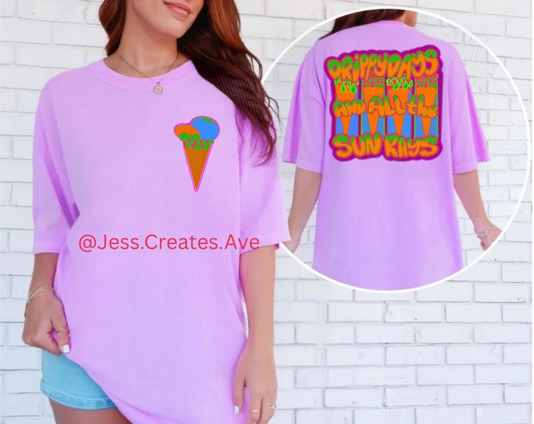 Drippy Days and Sun Rays PNG, SVG, DTF Transfer, Design, Screen Prints ...