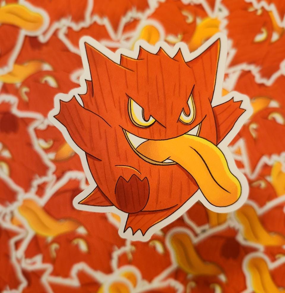 Gengar Pumpkin Sticker Pokemon - Etsy