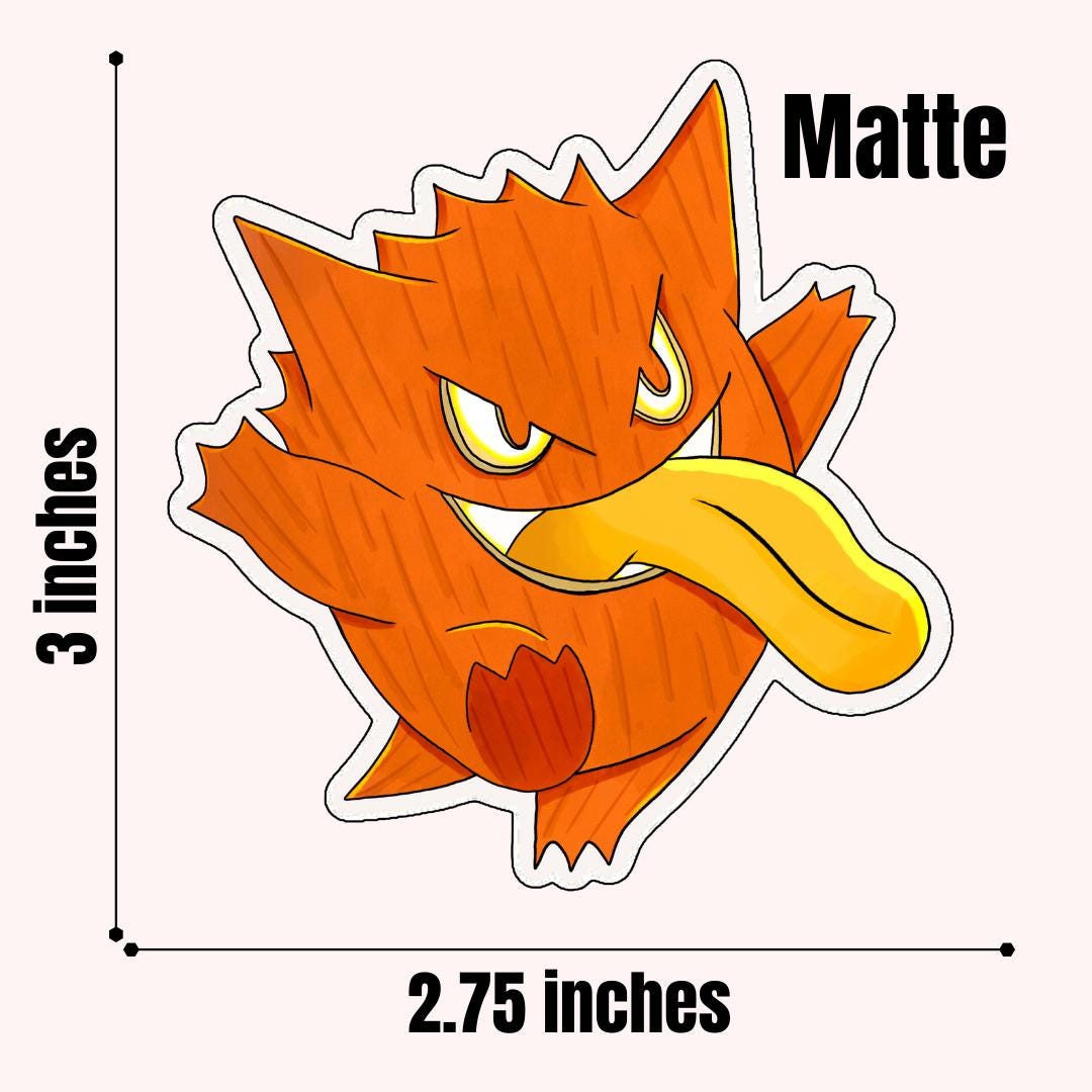 Gengar Pumpkin Sticker Pokemon - Etsy