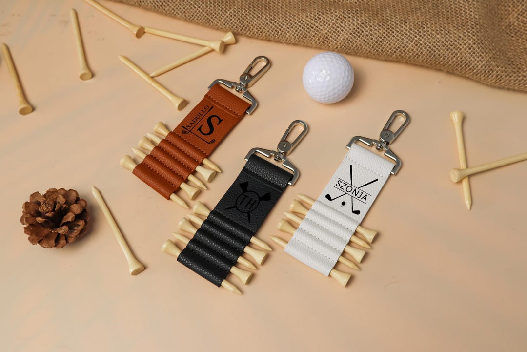 Engraved Leather Golf Bag Tags, Custom Golf Accessories, Groomsmen ...