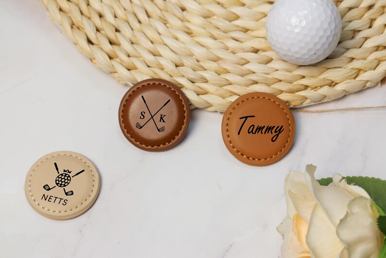Personalized Golf Markers, Customized PU Golf Markers, Christmas Gifts ...