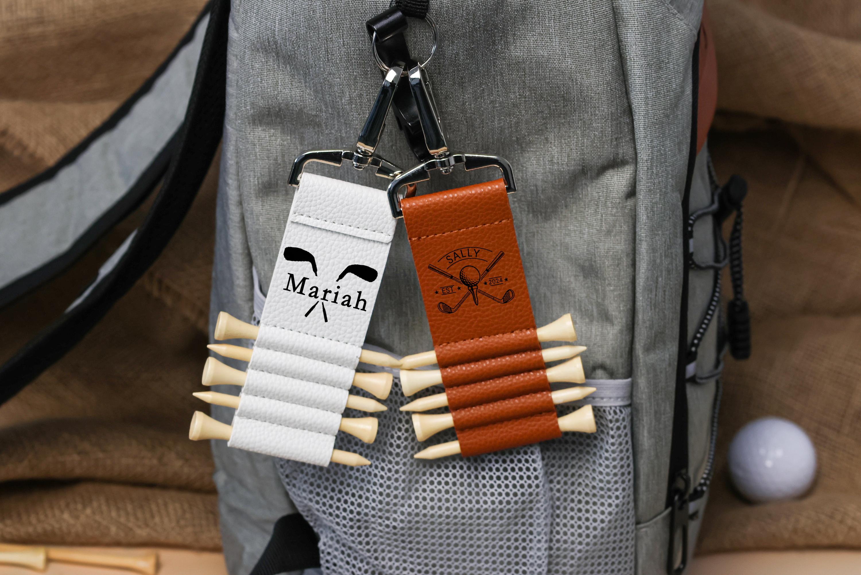 Engraved Leather Golf Bag Tags, Custom Golf Accessories, Groomsmen ...