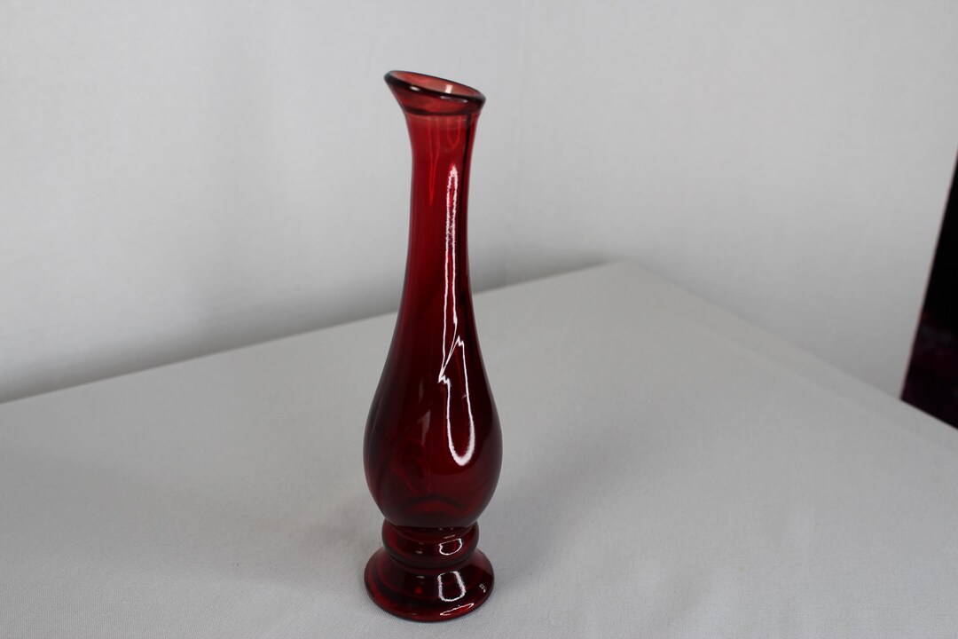 Vintage Avon Ruby Red Bud Vase - Etsy