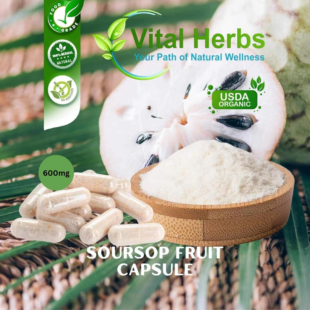 Organic Soursop Fruit Capsule Graviola Dried Fruit Powder Guabanaba ...