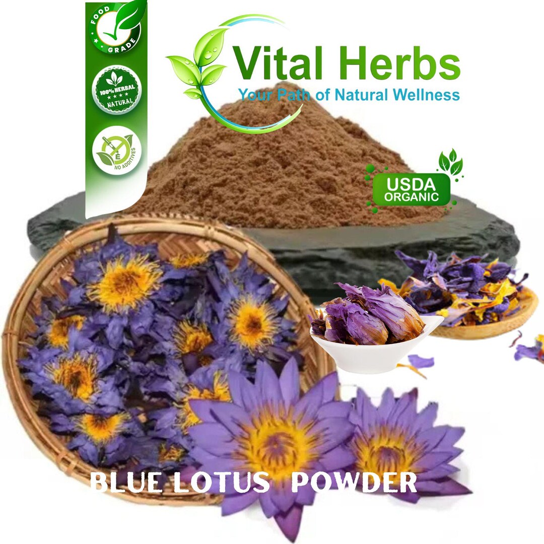 EGYPTIAN BLUE LOTUS Powder 100% Pure Organic - Etsy