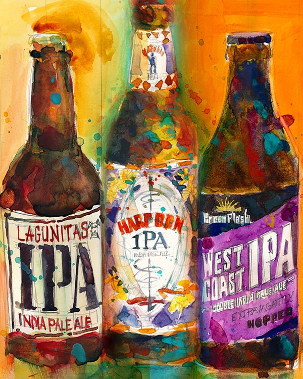 Combo IPA Beer Art Print | Etsy
