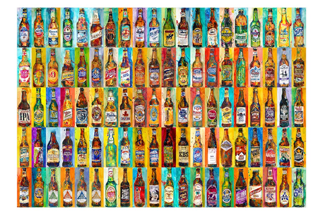 100 Bottles of Beer Poster - Perfert for College Dorms, Bar Decor, Man ...