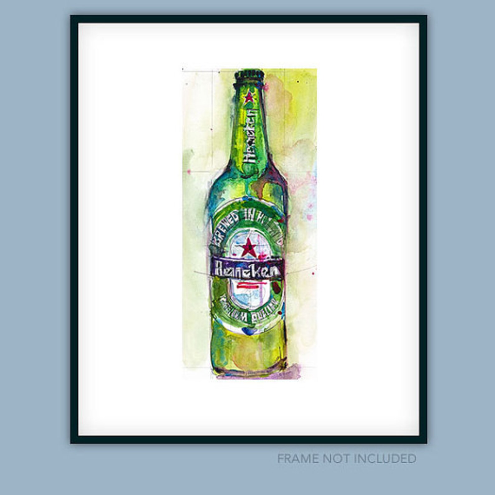 Heineken Beer Original Watercolor Archival Print or Giclee - Various ...