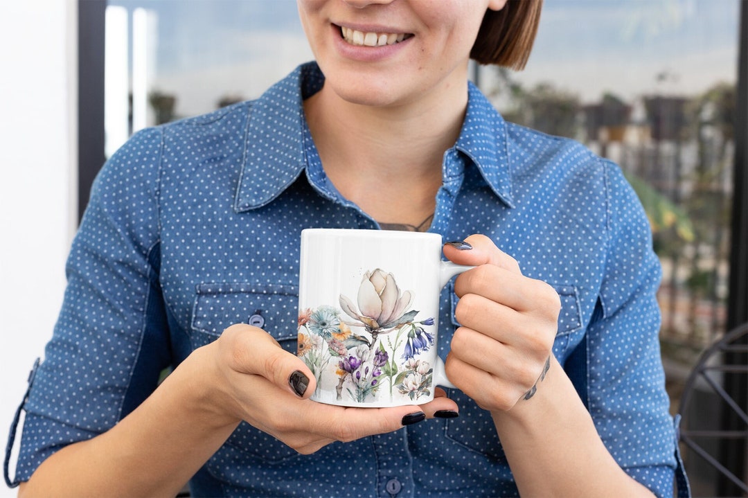 Taza De Flores Silvestres, Taza Vintage Cottagecore, Amante Del Jardín ...