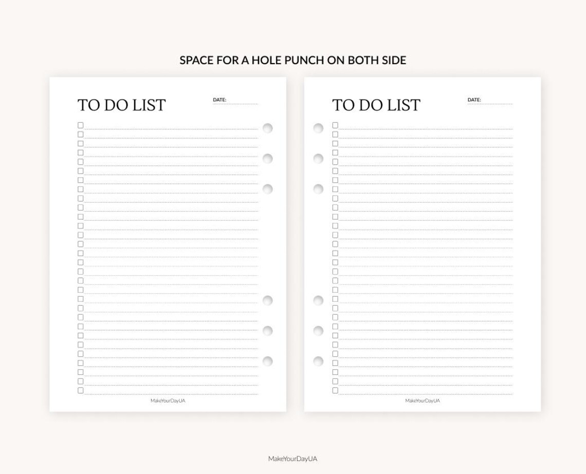 To-do List | Checklist With Date Section | Printable and Digital - Etsy