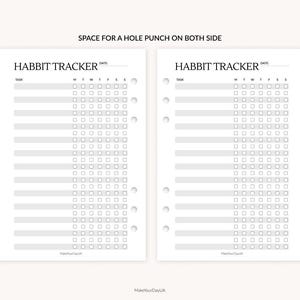 Habbit Tracker Weekly Printable & Digital Wellness Tracker - Etsy
