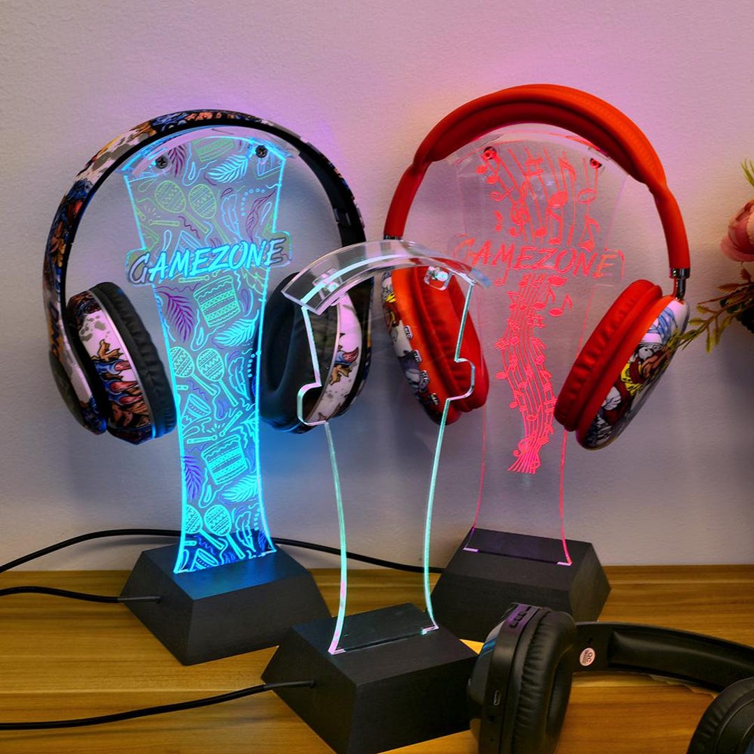 Personalized Headphone Stand, Gamer Gift, 3D Night Light, Video Game ...