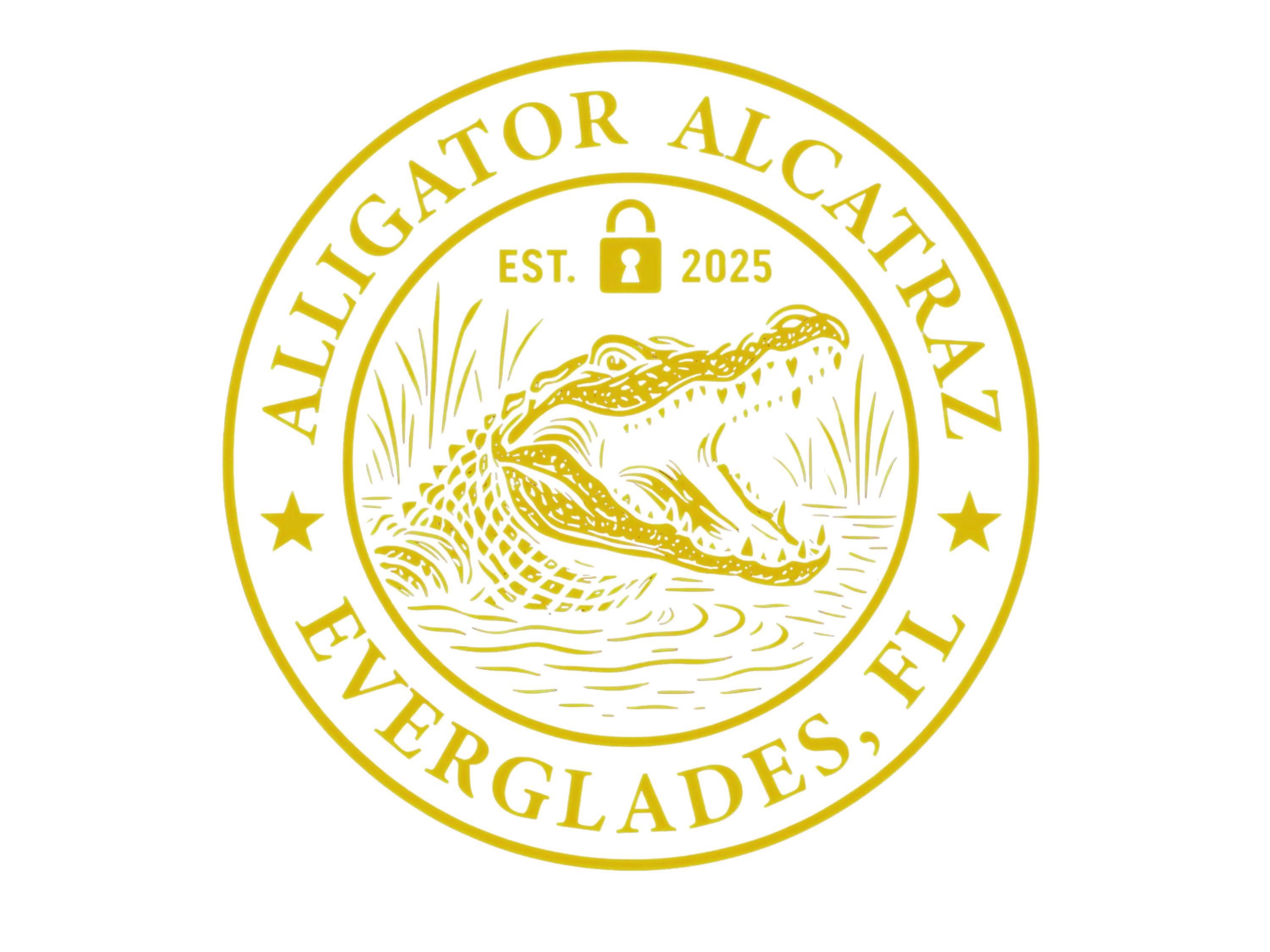 Retro Alligator Badge PNG Bundle: Everglades Wildlife Clip Art (digital ...