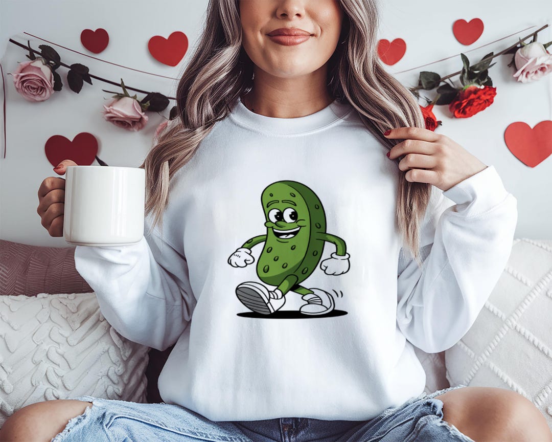 Pickle Cartoon Mascot SVG | Cool Pickle Character PNG File | Instant ...