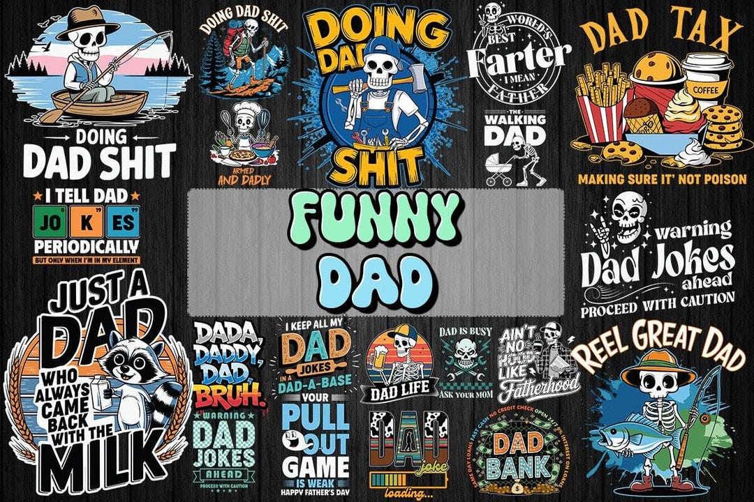 Funny Dad SVG Bundle: Dad Jokes & Quotes (digital Download) - Etsy