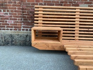 Solid Wood Bed Frame With Side Nightstands and Headboard - Etsy