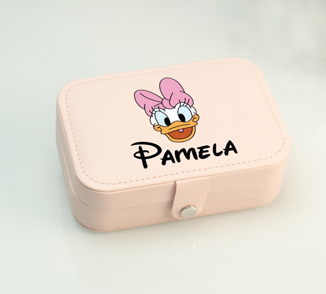 Daisy Duck Jewelry Case, Personalized Disney Name Jewelry Case, Jewelry ...