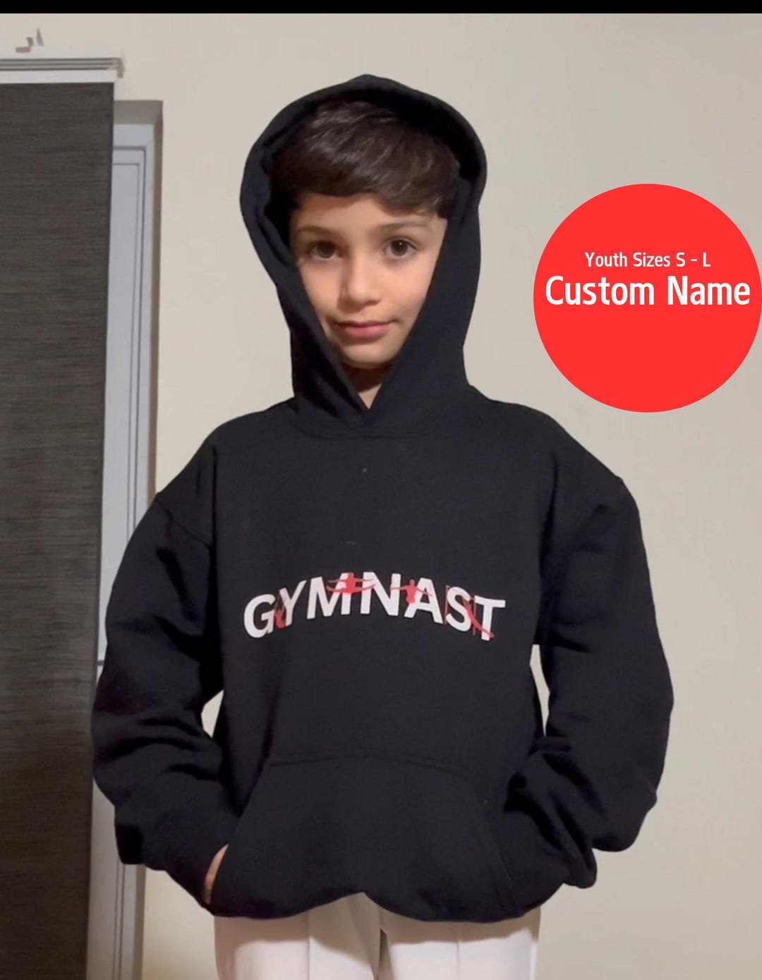 Boys Gymnastics Hoodie, Personalized Youth Heavy Blend Sweatshirt ...