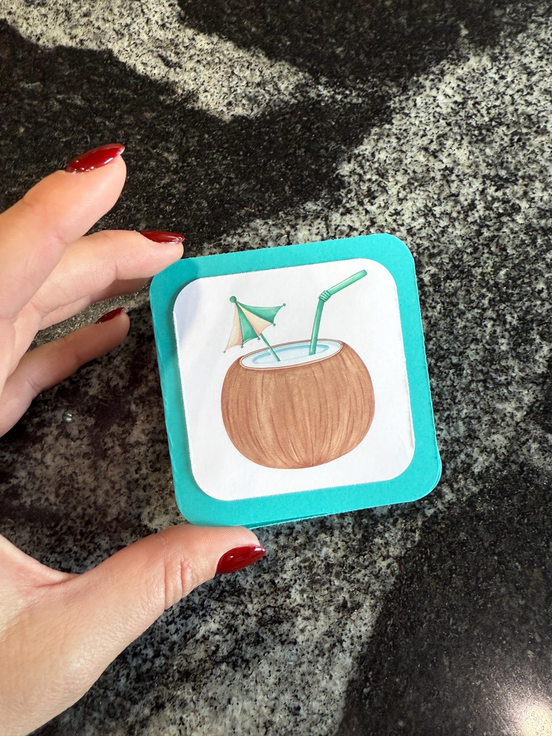 Coconut Drink W/ an Umbrella Cards | Lunchbox Notes | Cards | Thank You ...
