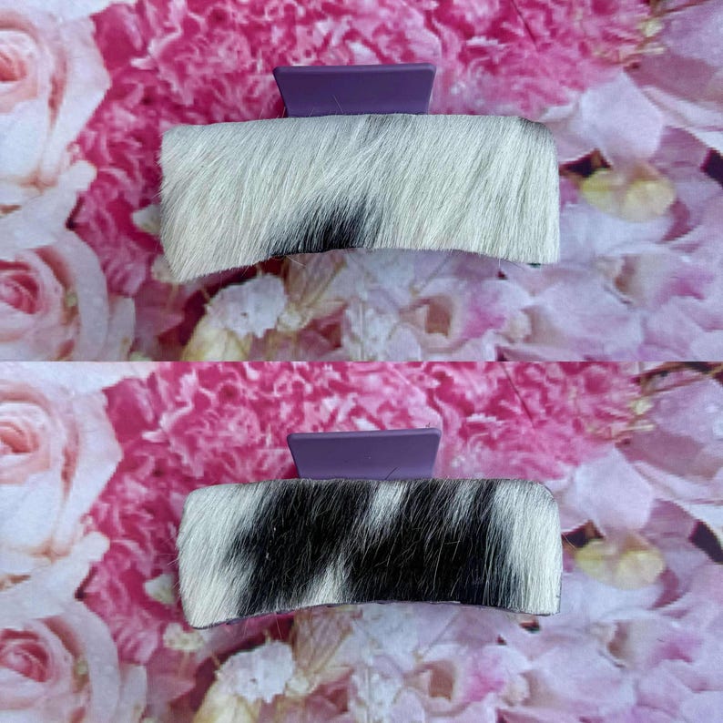 Western Country Cowhide Claw Clips Large the Perfect Gift for a Cowgirl ...