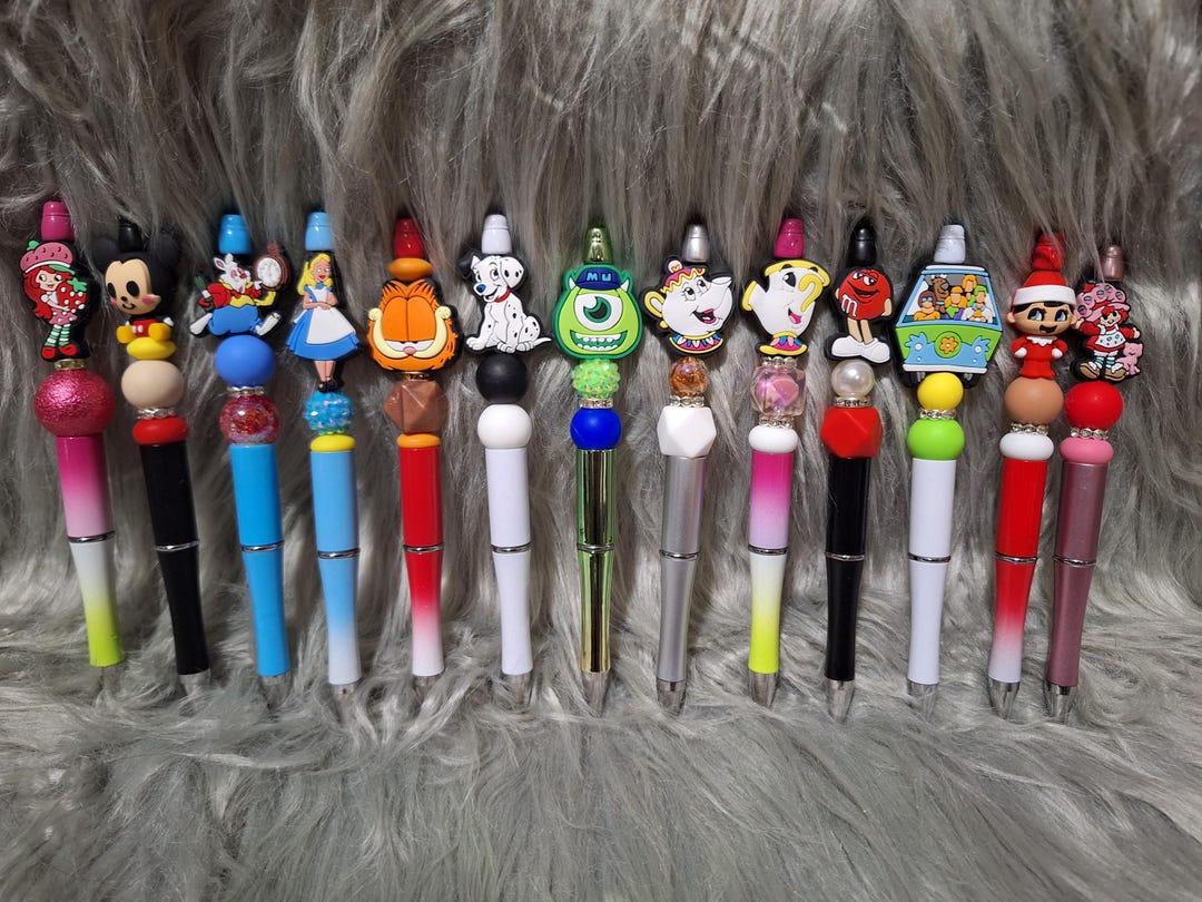 Character Focal Beaded Pens // Custom Pens // Disney Focal Ballpoint ...