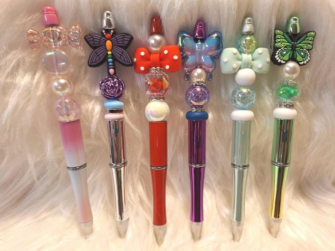 Bow Pens // Dragonfly Focal Pens // Beaded Pens // Custom Pens ...