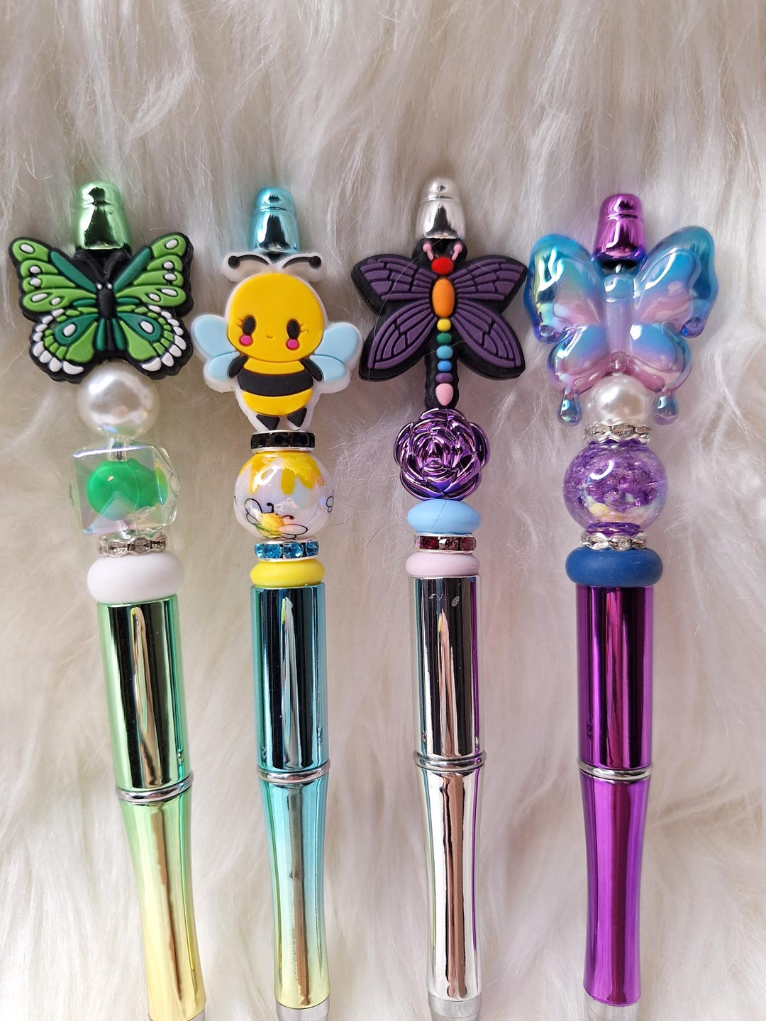 Butterfly Focal Pens Bumblebee Pens Dragonfly Pen Beaded Pens - Etsy